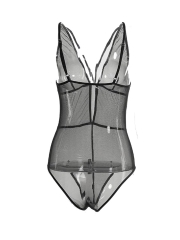 Buy Wholesale Women Transparent Mesh Teddy Bandage Bodysuit Lingerie ...