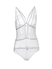 Buy Wholesale Women Transparent Mesh Teddy Bandage Bodysuit Lingerie ...